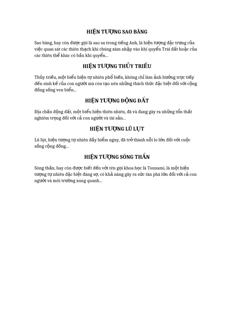 Cac Hien Tuong Tu Nhien Day Du Bosung | PDF