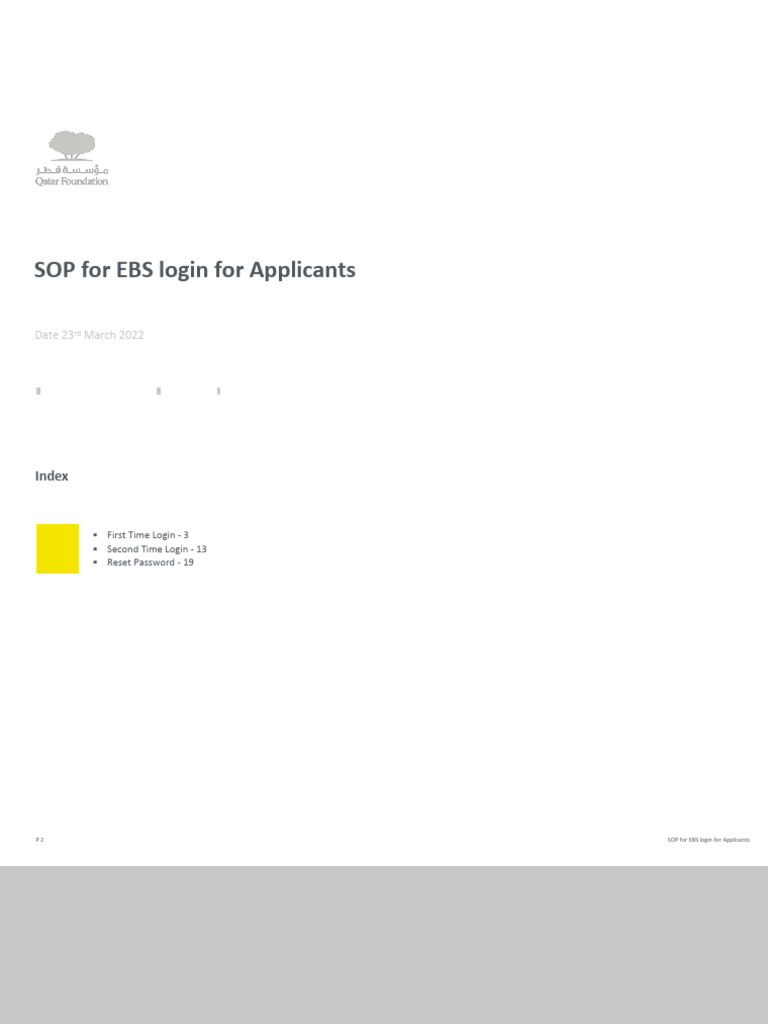 SOP For EBS Login For Applicant | PDF | Password | Security Technology