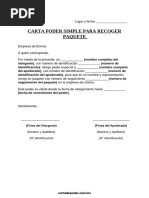 Carta Poder para Recoger Un Paquete en Estafeta | PDF