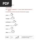 MH-CET MBA Geometry Formulae | PDF | Area | Circle