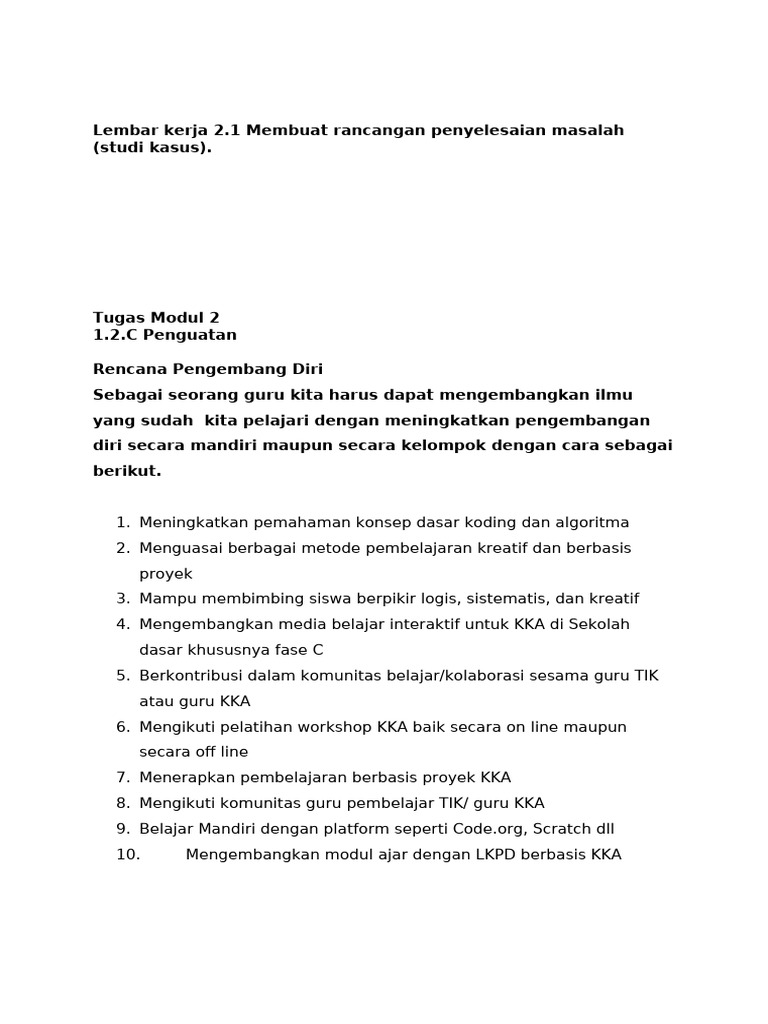 Penguatan Modul 2 KKA dan Koding | PDF