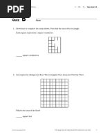 6th Grade Math EOG Practice Test | PDF | Area