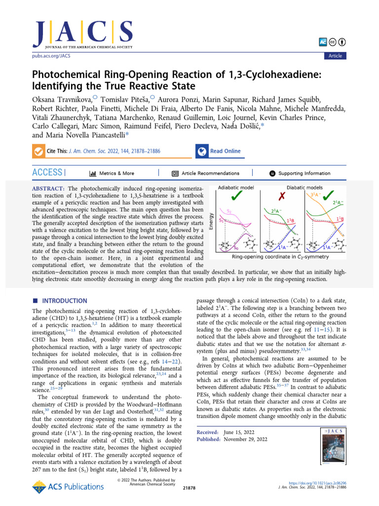 10 1,3-Cyclohexadiene | PDF | Chemical Reactions | Photochemistry