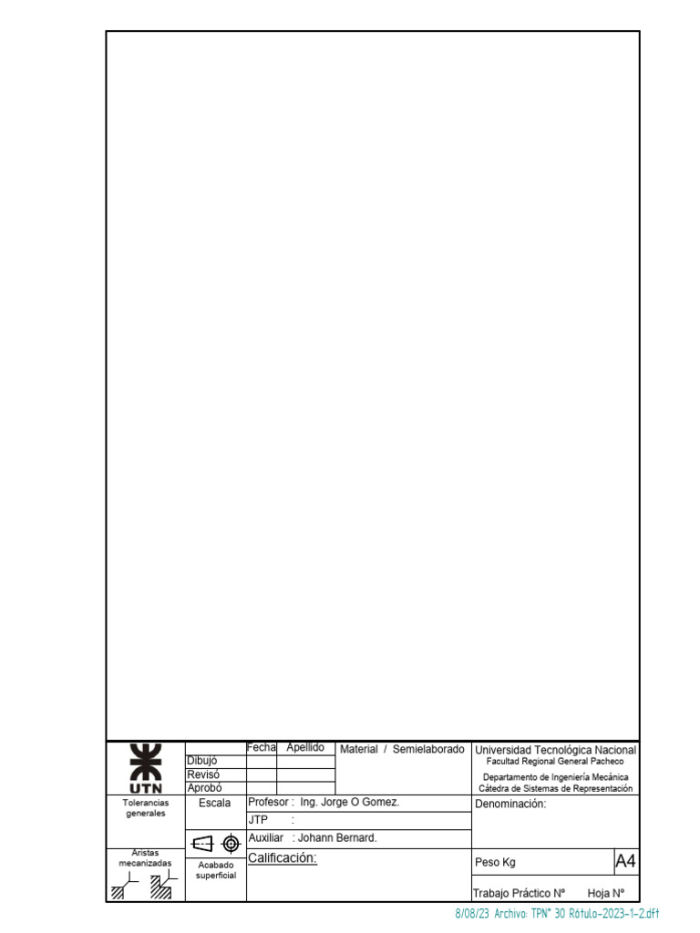 TPN° 30 Recuadro A4 y Rótulo IRAM 4508-2023-1-2 | PDF