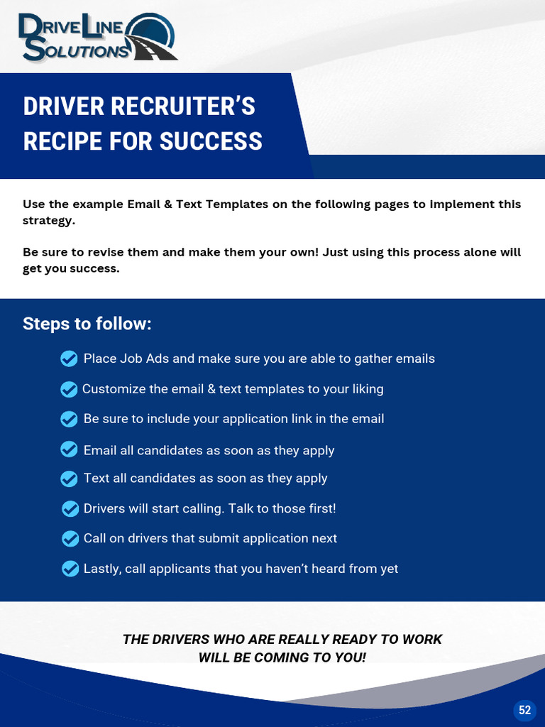 UvEXRq1SOWV82ehlk4iX - Driver Recruiter-S Recipe For Success | PDF