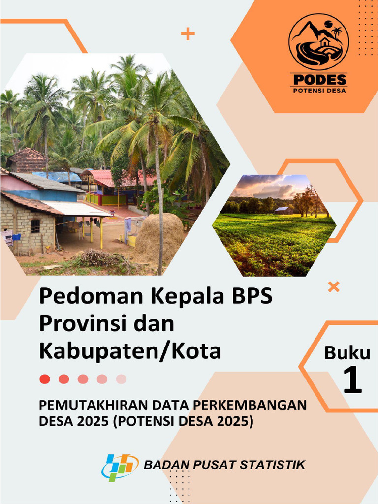 Pedoman PODES 2025 untuk BPS | PDF