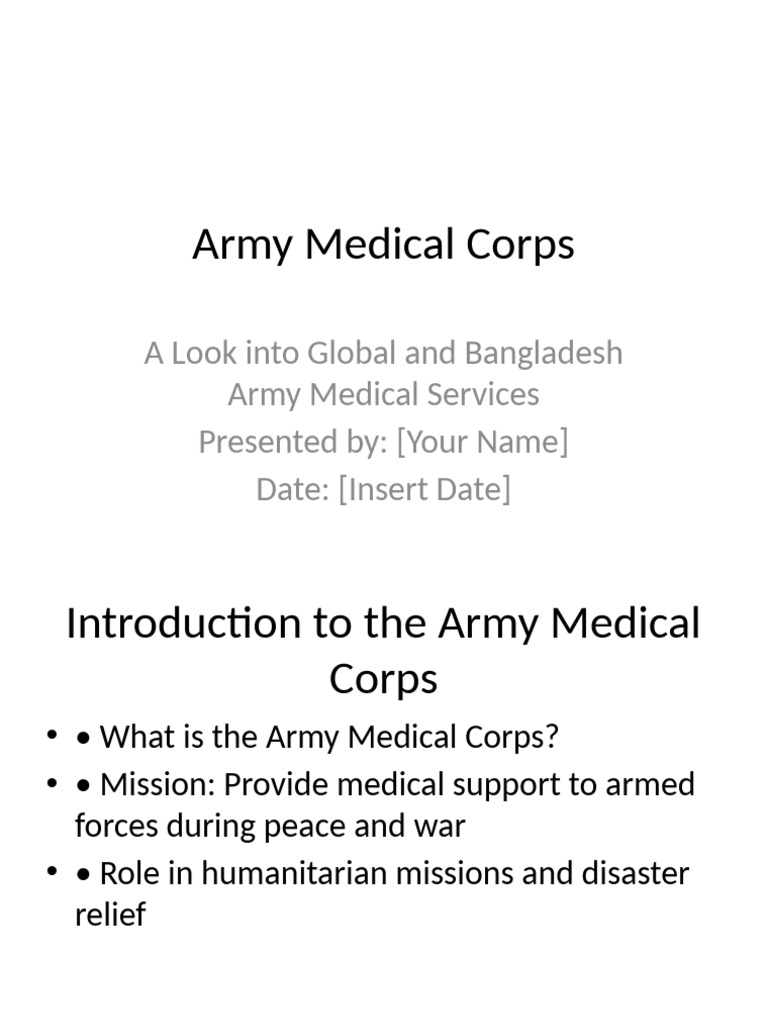 Bangladesh Army Medical Corps Overview | PDF | Military | Corps