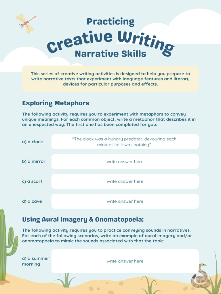 Creative Writing Narrative Skills English Digital and Printable ...