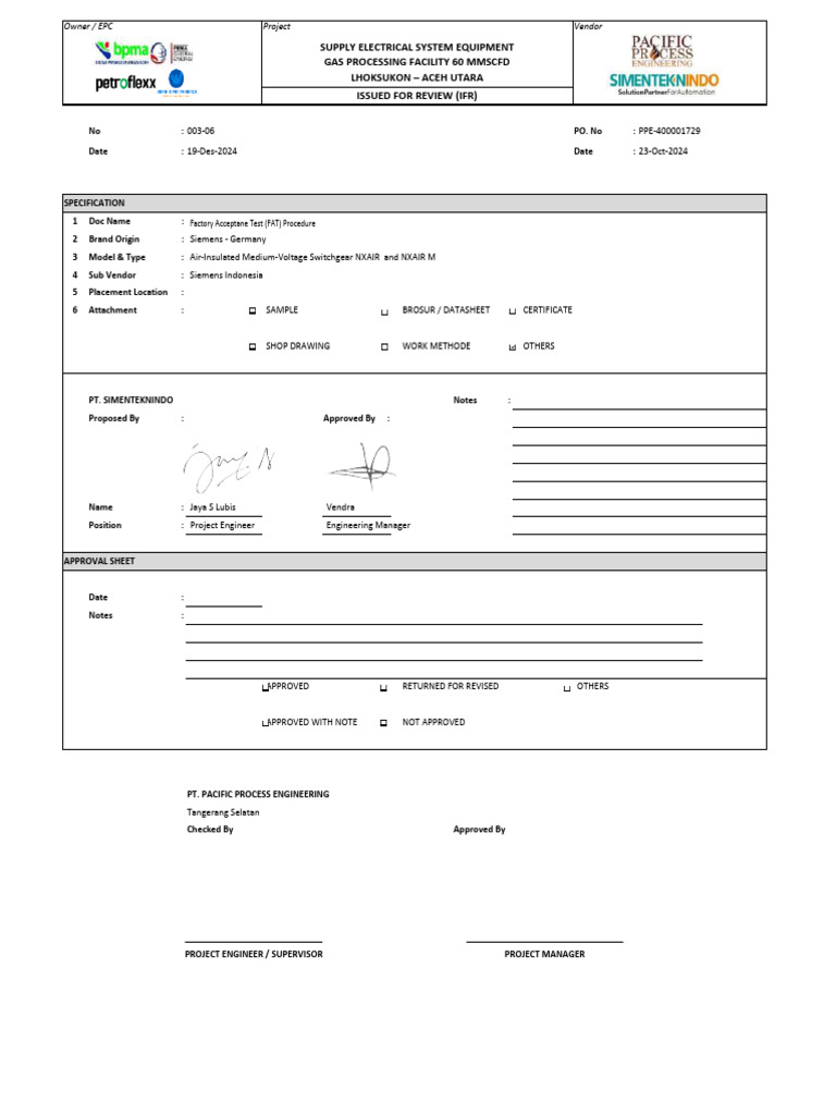 Factory Acceptance Test Procedure | PDF | Electrical Wiring ...
