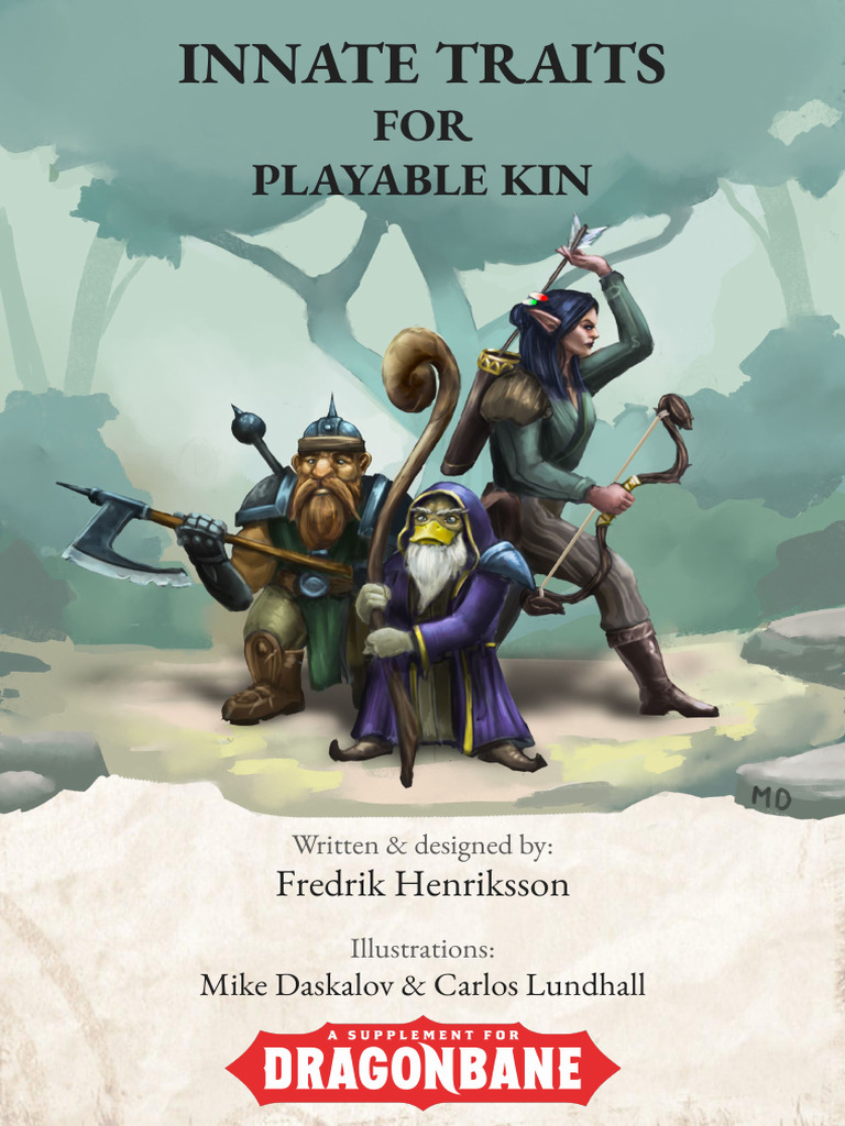 Innate Traits For Playable Kin A Supplement For Dragonbane | PDF