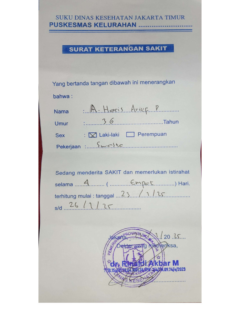 Surat Keterangan 23-26 | PDF