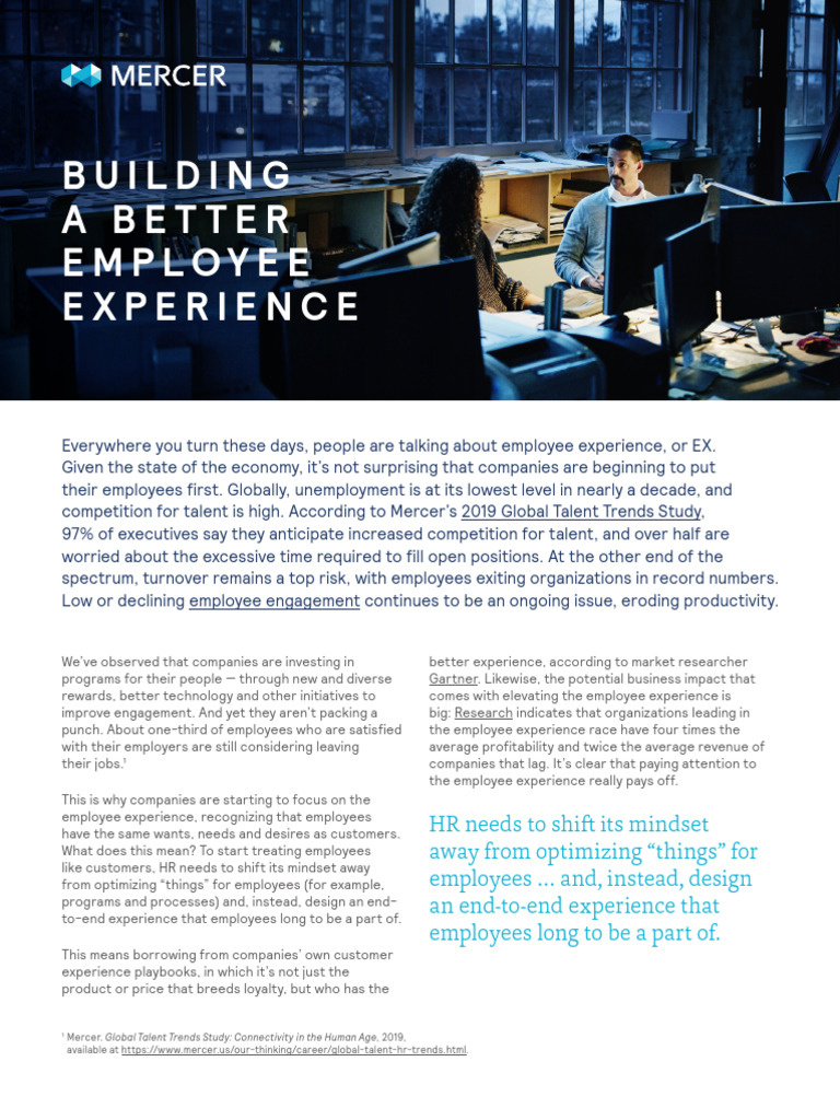 Building A Better Employee Experience | PDF | Employment | Customer ...