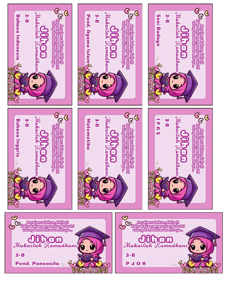 Stiker Mapel Jihan 1 | PDF