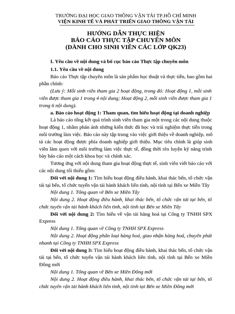 Huong Dan Trinh Bay BC TTCM QK23 | PDF