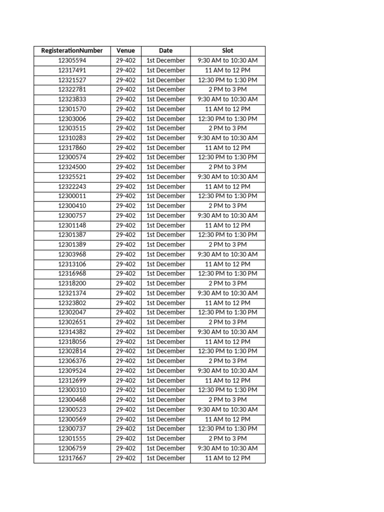 1 - Language Lab Exam Seating Plan 23241 | PDF