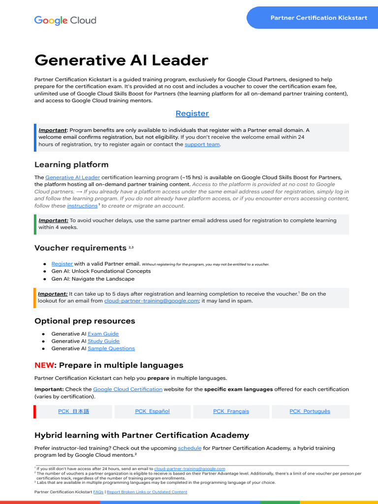 PCK Genai One Pager | PDF