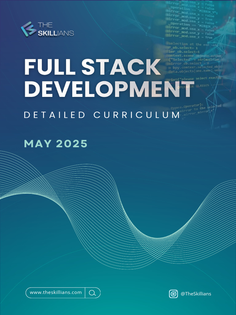 Skillians Full Stack Developer Program | PDF | Web Development | Computer Programming