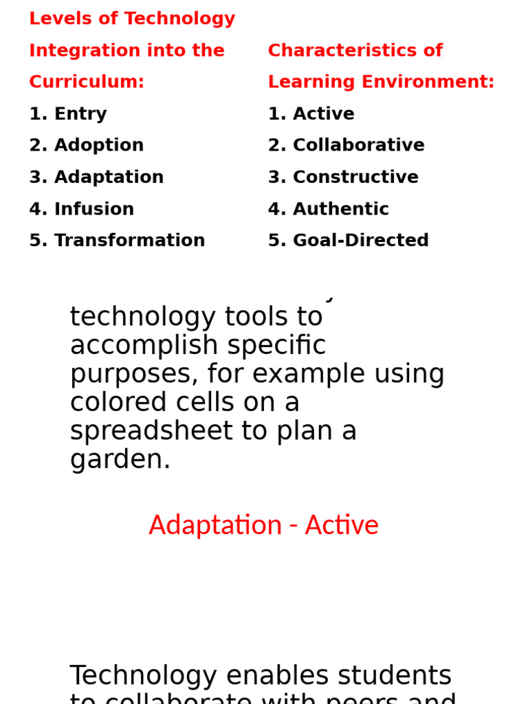 Technology Integration Matrix | PDF | Education Theory | Learning