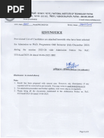 NIT KKR Result Sample | PDF | Engineering | Mechanical Engineering