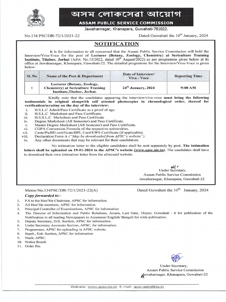 Notif Lecturer Seri 15 2022 10012024 | PDF