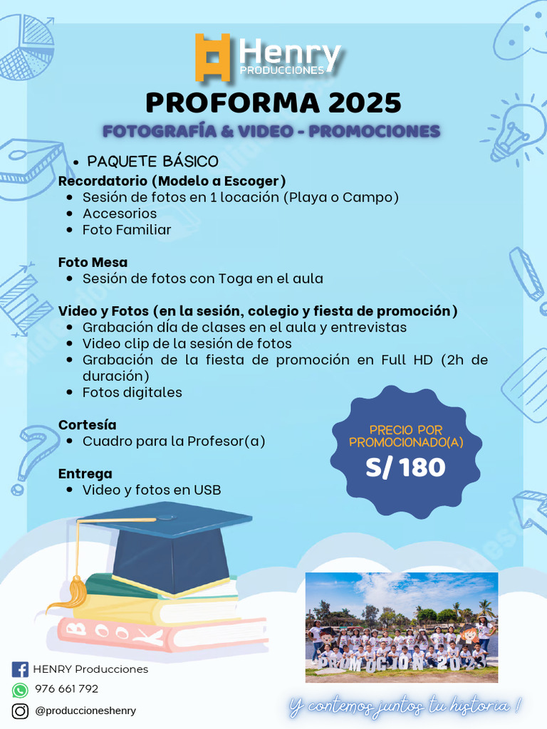 Proforma 2025 Henry Prod | PDF | Multimedia | Tecnología de cine y video