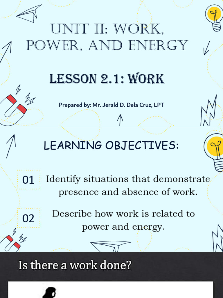 Work, Power, and Energy Concepts | PDF | Kinetic Energy | Force