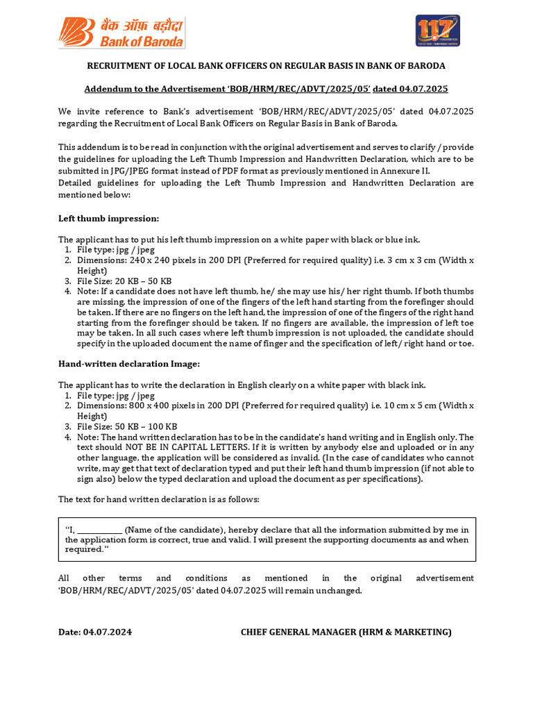 Addendum To The LBO Advertisement Dated 04-07-2025!14!13 | PDF ...