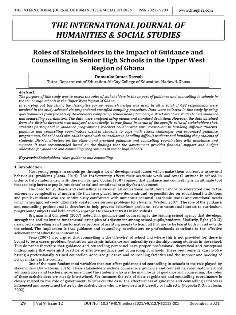 Publication by Domanko James Dassah | PDF | Sampling (Statistics ...