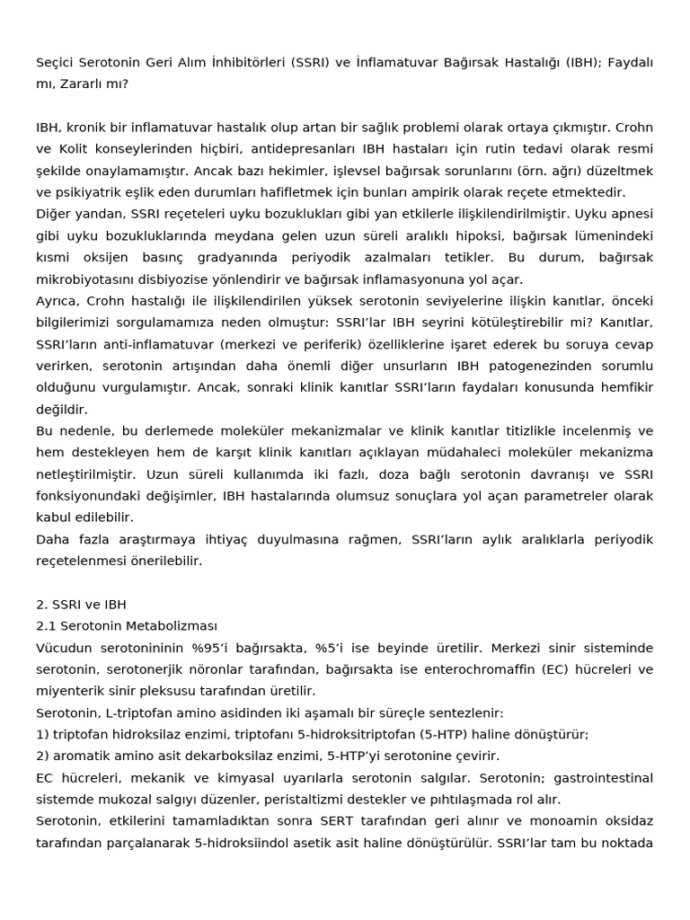 Ssri Ve Ibh Tam Metin Turkce | PDF