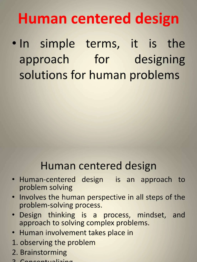 Human Centered Design | PDF