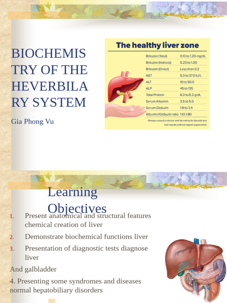Clinical Biochemistry Lesson 04 Liver Gallbladder Biochemistry