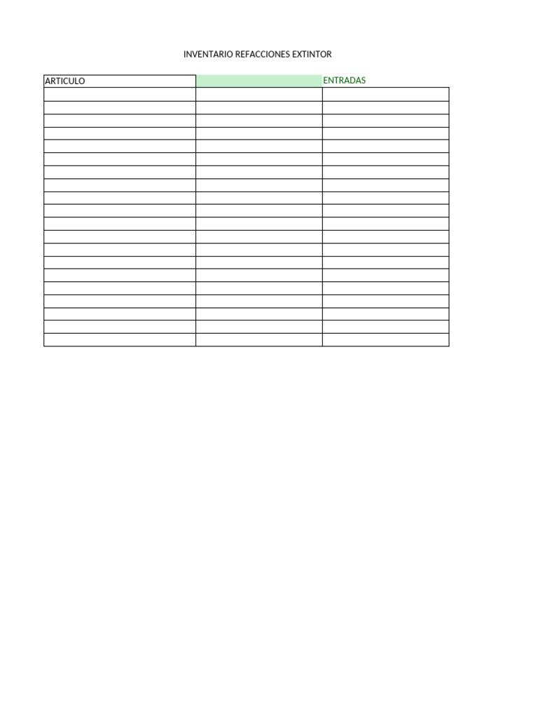 Inventario Refacciones Taller | PDF