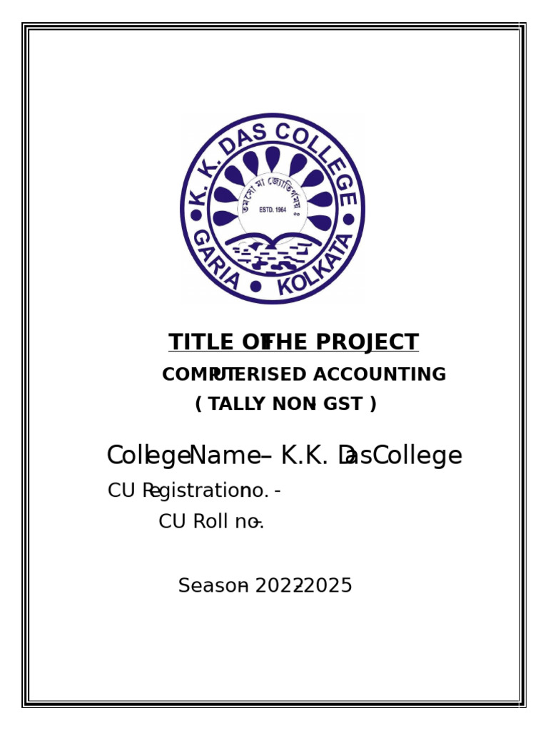 CU Project Front Page Template | PDF