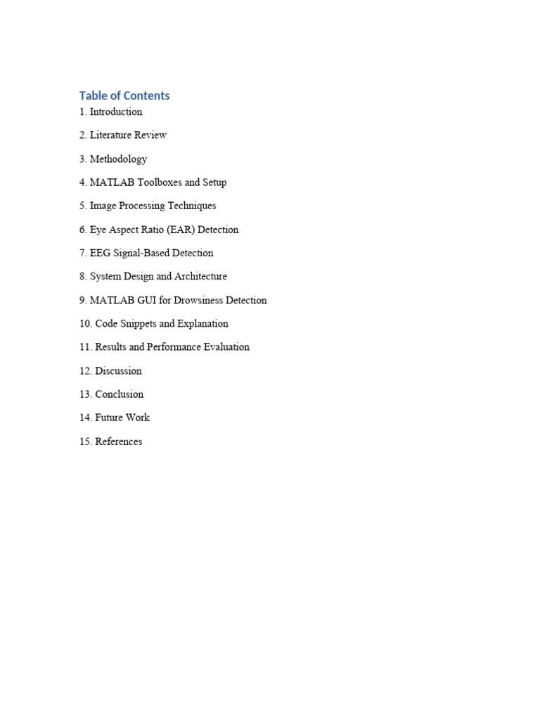 Drowsy Driver Detection Report MATLAB 0002-0002 | PDF