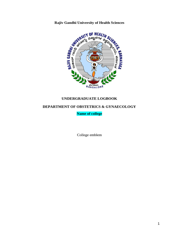 Cbme Updated Log Book Obg 1 | PDF | Pregnancy | Childbirth
