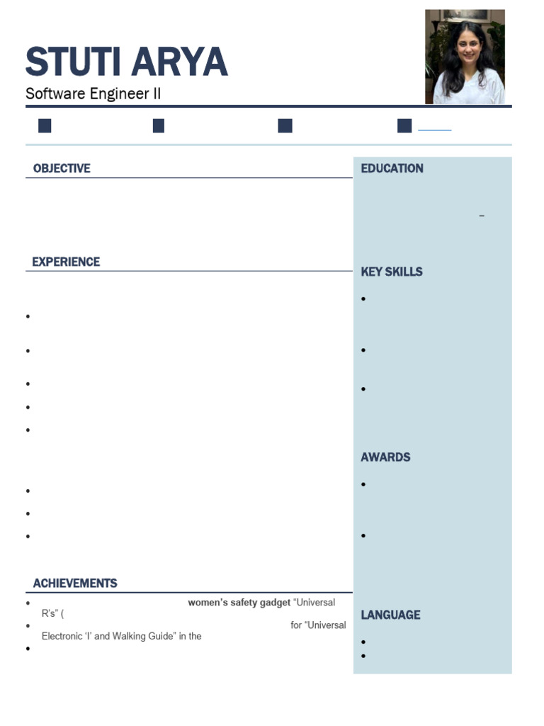 Stuti Arya CV | PDF | Automation | Amazon Web Services