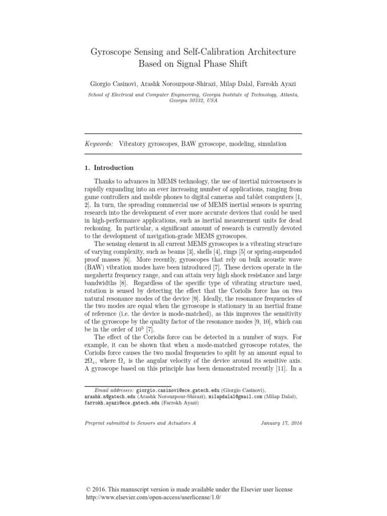 Gyroscope Sensing and Self Calibration Architecture Based On 3sljrfol7e ...