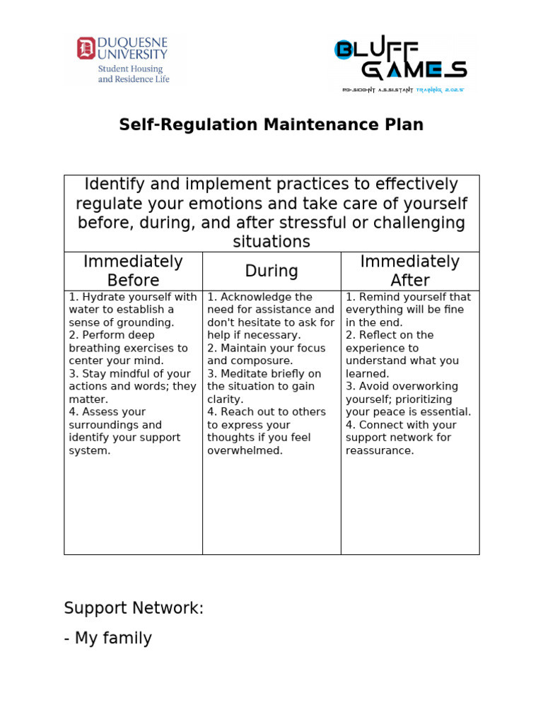 Emotional Self-Regulation Strategies | PDF