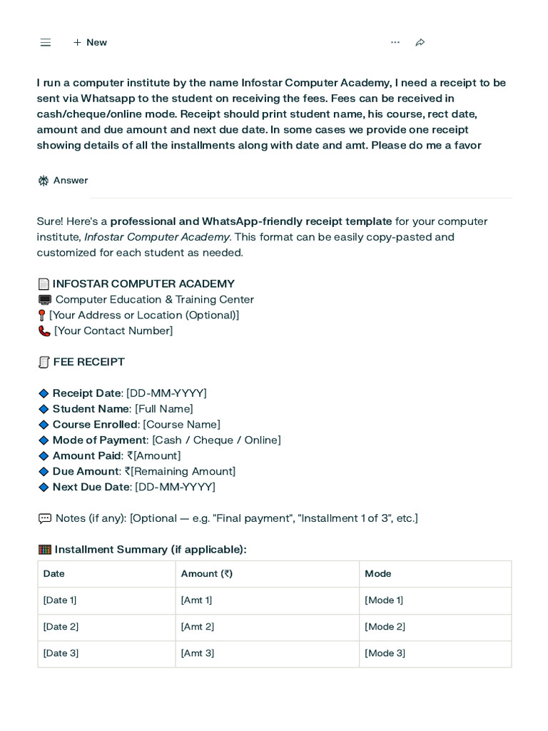 Receipt Sample For Whatsapp Receipts | PDF | Receipt | Payments