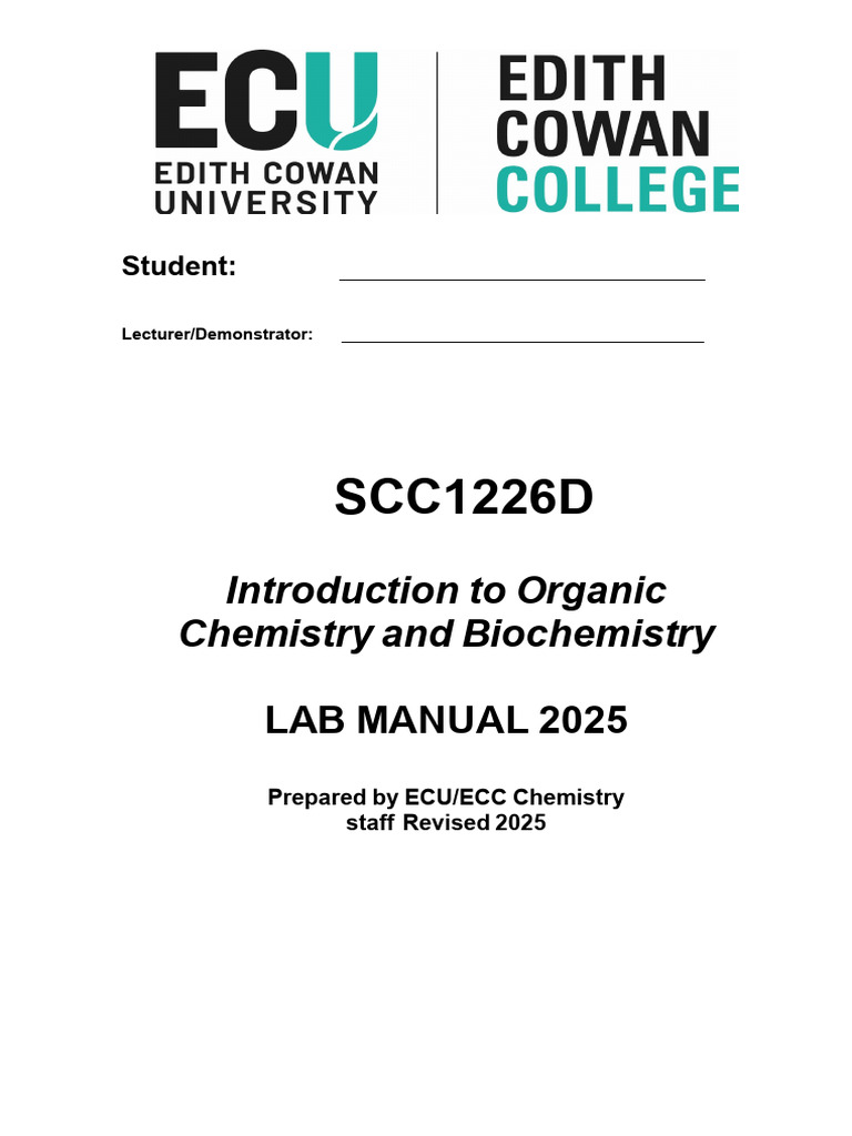 LabManual SCC1226D T1,2025 | PDF | Thin Layer Chromatography | Aldehyde