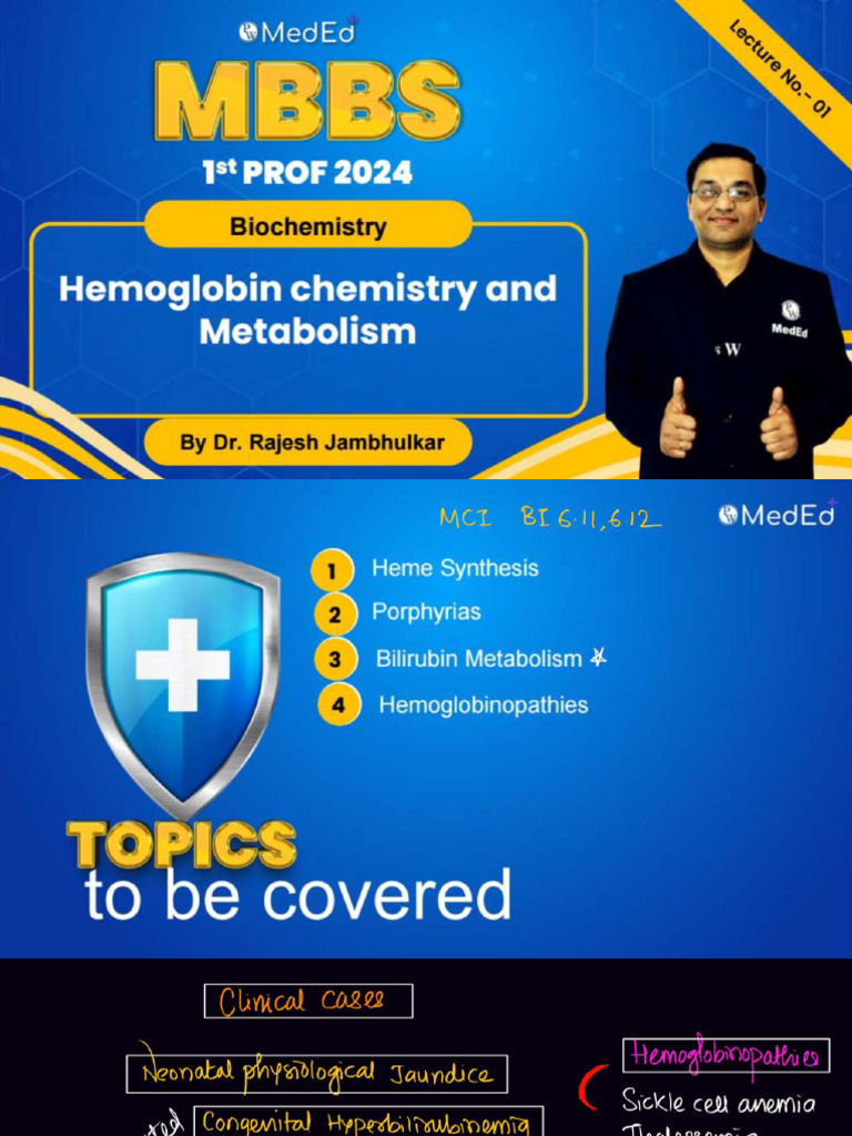 HB Metabolism 01 Class Notes | PDF