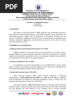 ARAL Program Action Plan 2025-2026 | PDF | Education Theory | Cognition