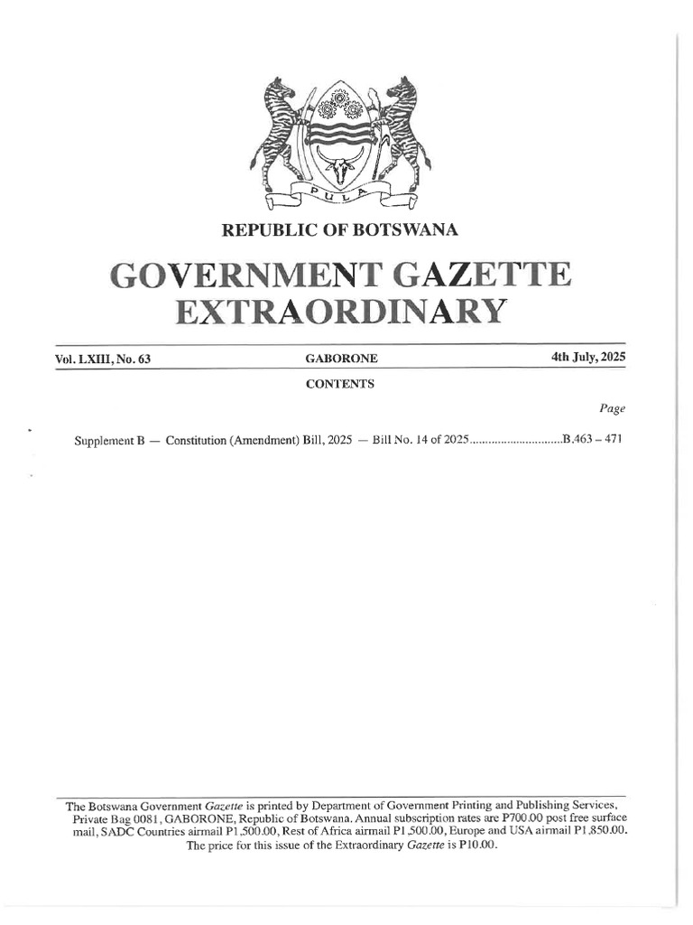 Government Gazette Extraordinary - 04.07.25 | PDF