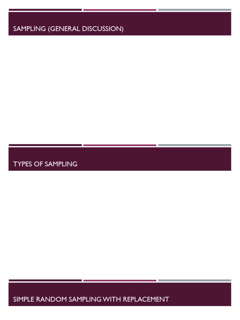 SAMPLING (General Discussion) | PDF | Opinion Poll | Sampling (Statistics)