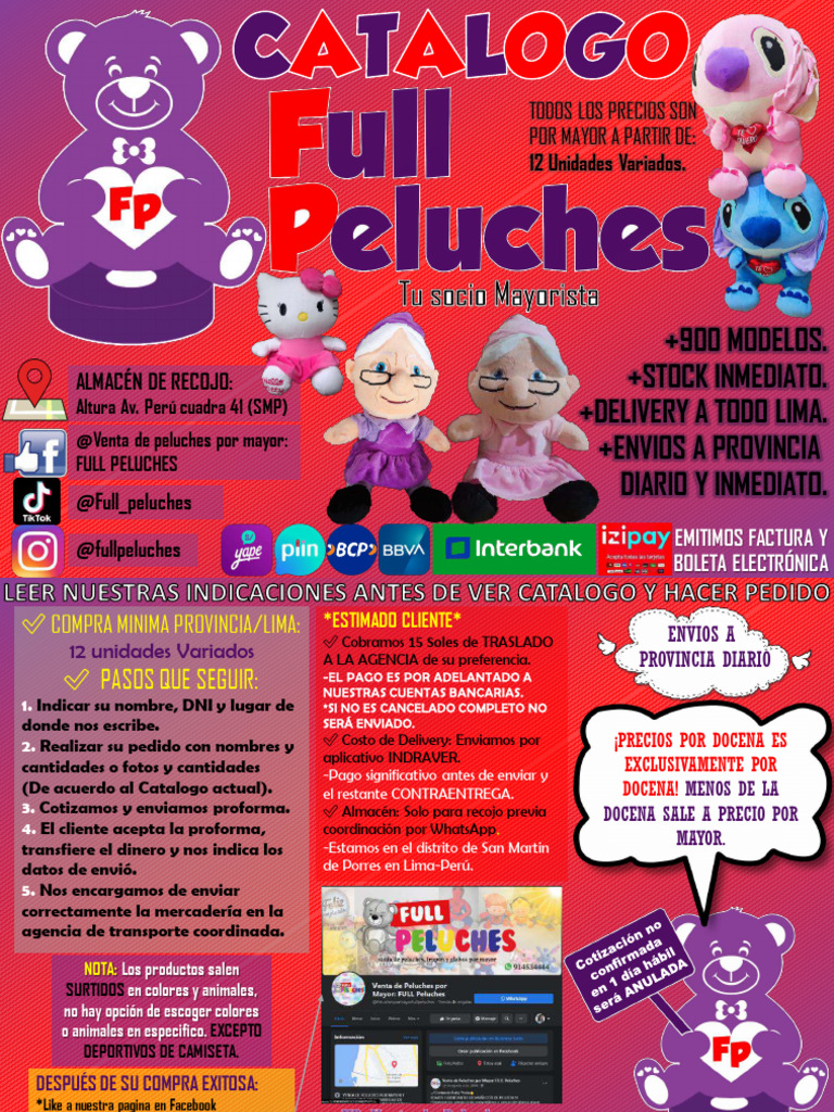 Catalogo Julio 2024 Full Peluches Peru | PDF | Mario