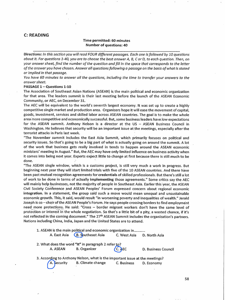 Reading - Test 5 | PDF