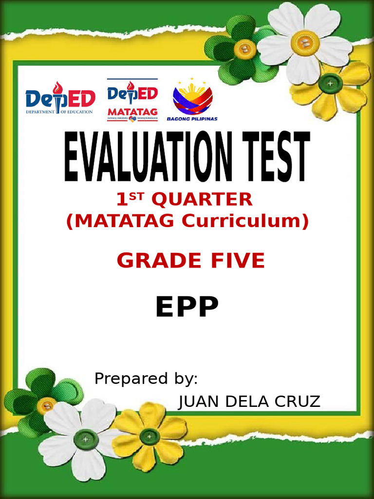 q1g5 Epp Evaluation Sheet w6 | PDF