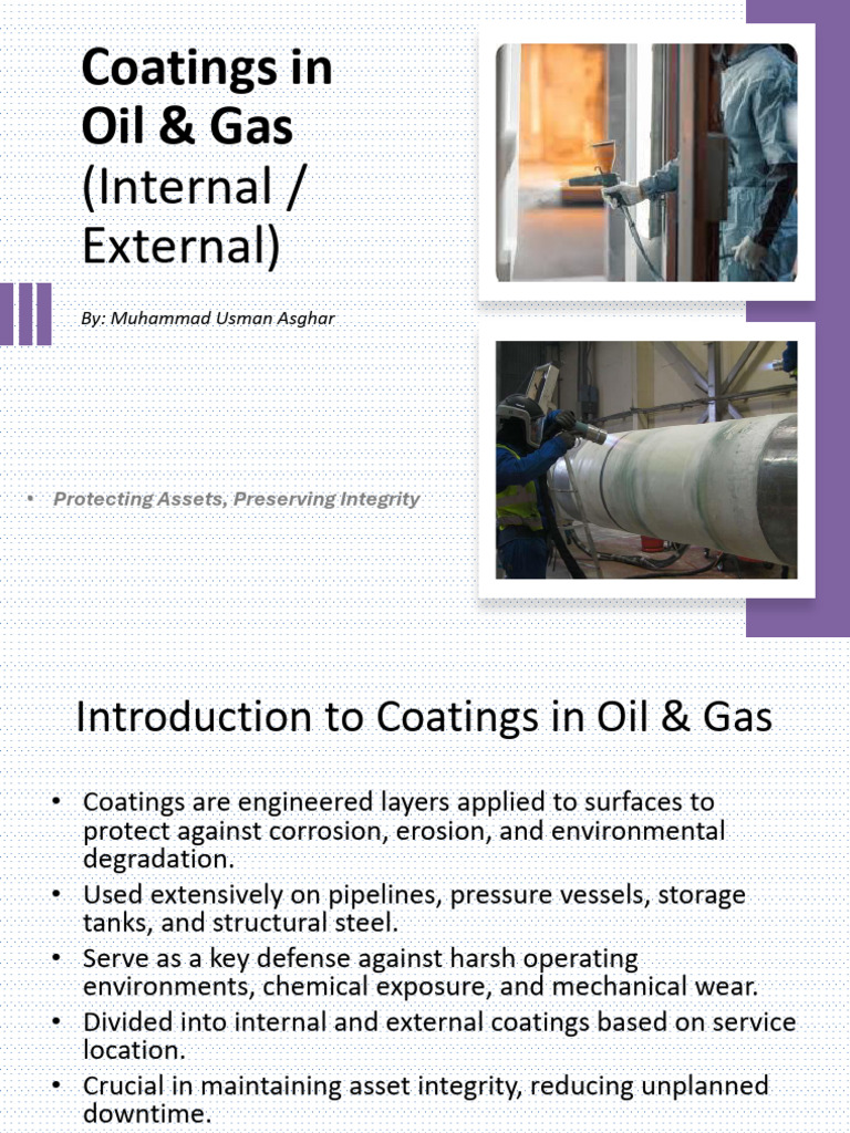 Coatings in Oil & Gas (Internal External) | PDF | Corrosion | Epoxy