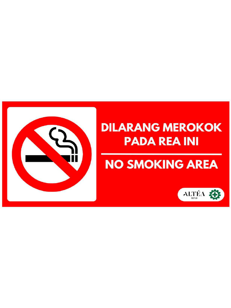 Banner k3 Dilarang Merokok | PDF