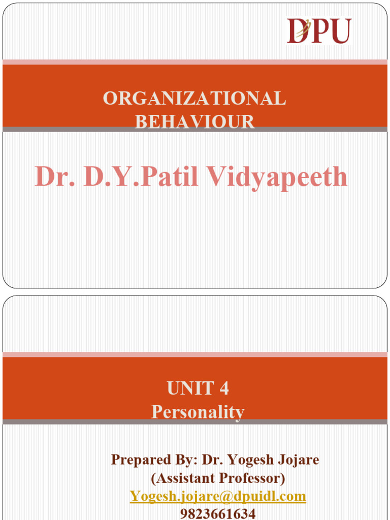Unit 4 PPT Organizational Behaviour | PDF